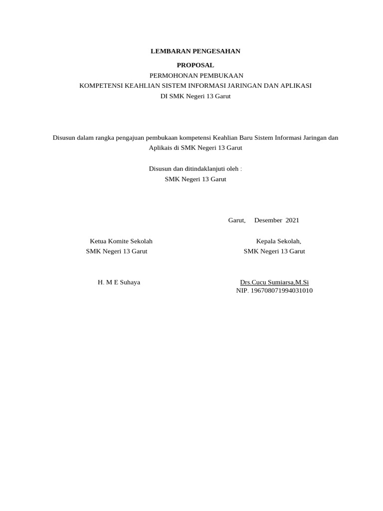 Proposal Pengajuan Pembukaan Jurusan | PDF