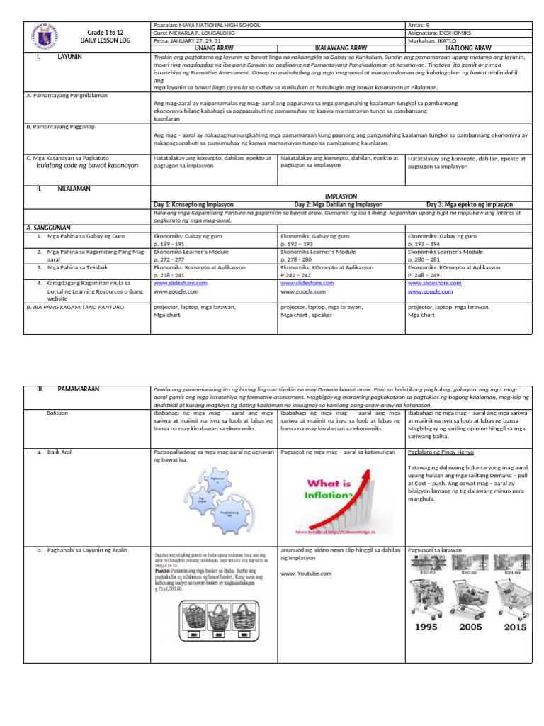 AP 9 Mod 4 DLL 3rd Quarter Mod | PDF