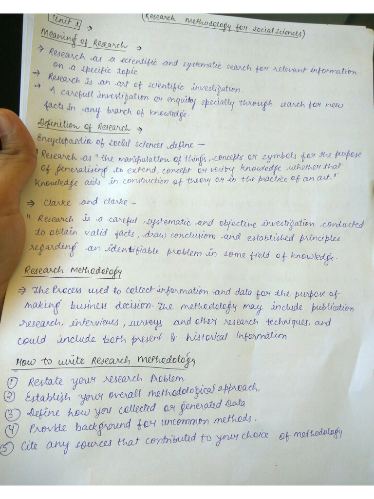 Research Methodology Notes | PDF