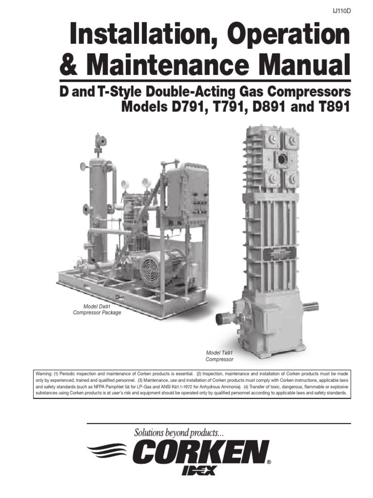 Corken Direct Acting Pump Model D&T IOM Manual | PDF | Valve | Piston