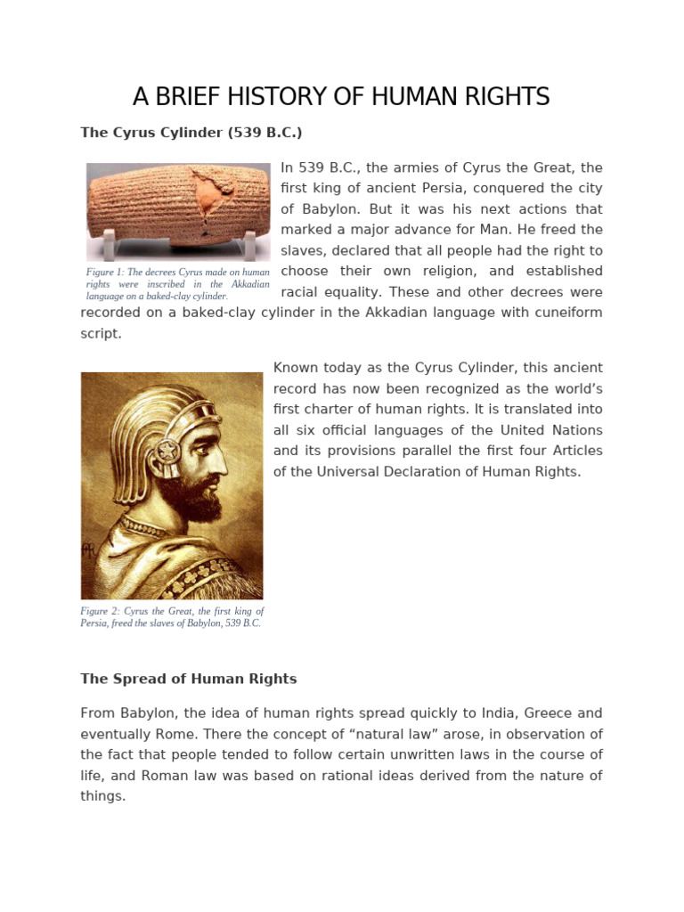 A Brief History of Human Rights | PDF | United States Declaration Of ...