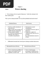 Power Sharing Concepts for Class 10 | PDF | Democracy | Political ...