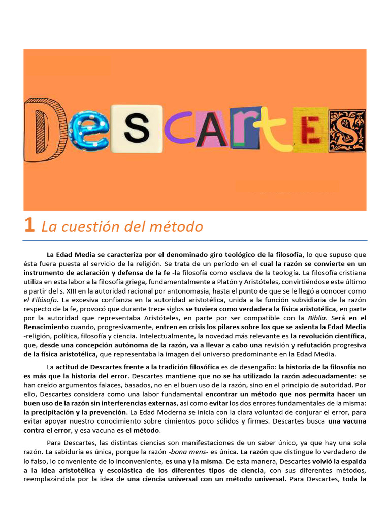 Descartes 2BACH - HFIL | PDF | René Descartes | Verdad