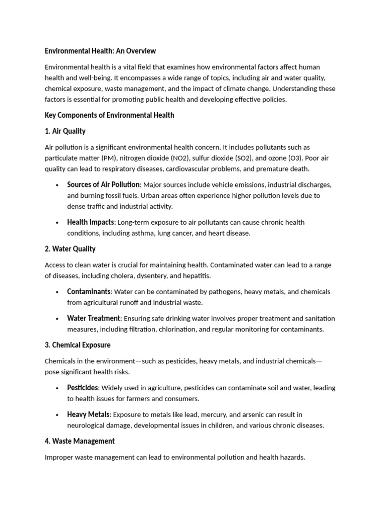 Environmental Health | PDF | Environmental Health | Air Pollution