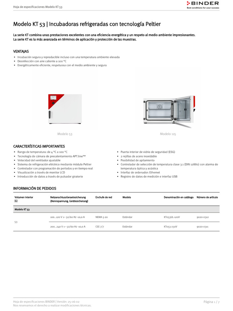 Data Sheet Model KT 53 Es | PDF | Medición | Calibración