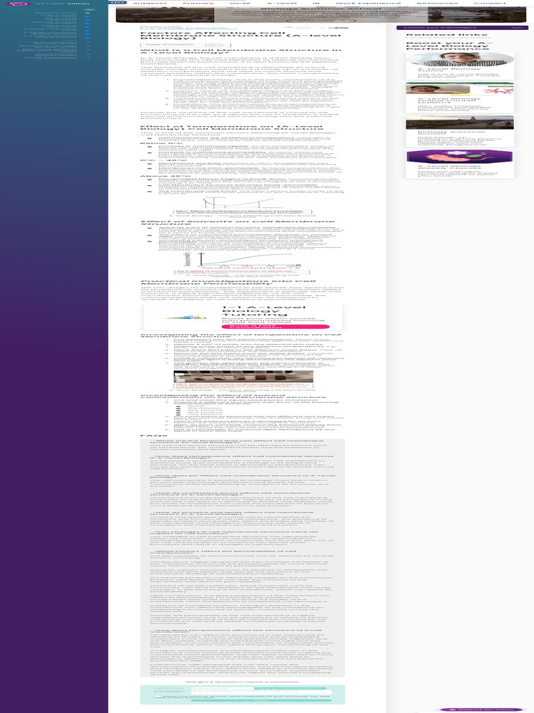 Factors Affecting Cell Membrane Structure (A-Level Biology) - Study ...