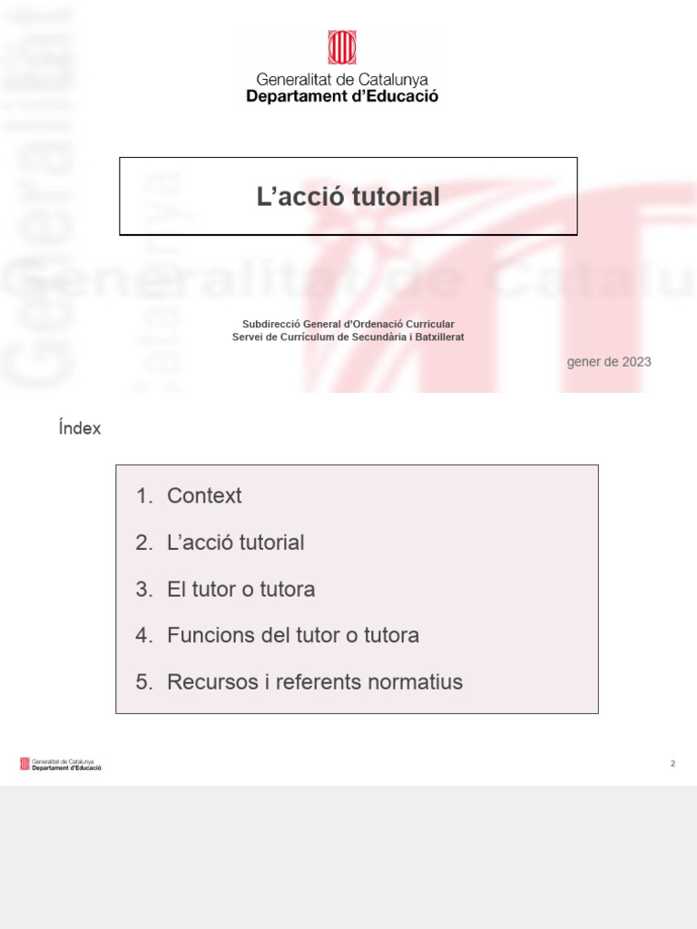 L'acció Tutorial | PDF