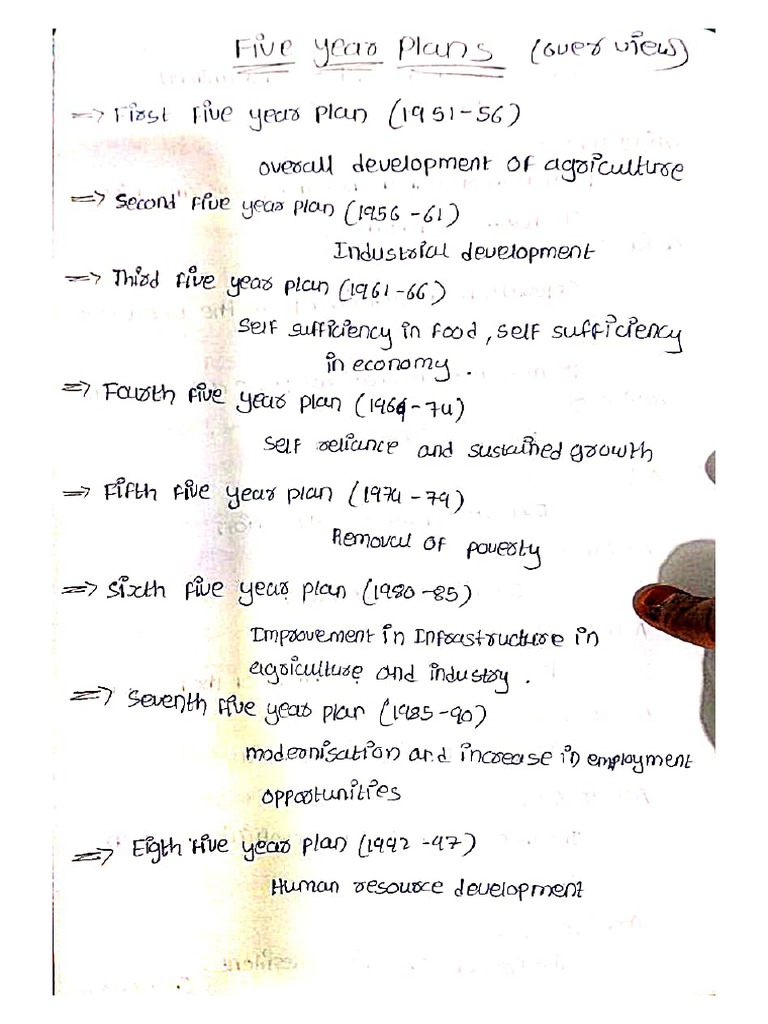 Five Year Plans | PDF