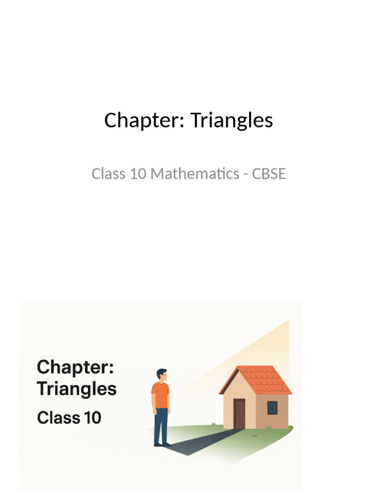 Class 10 Triangles With Diagrams and Examples | PDF