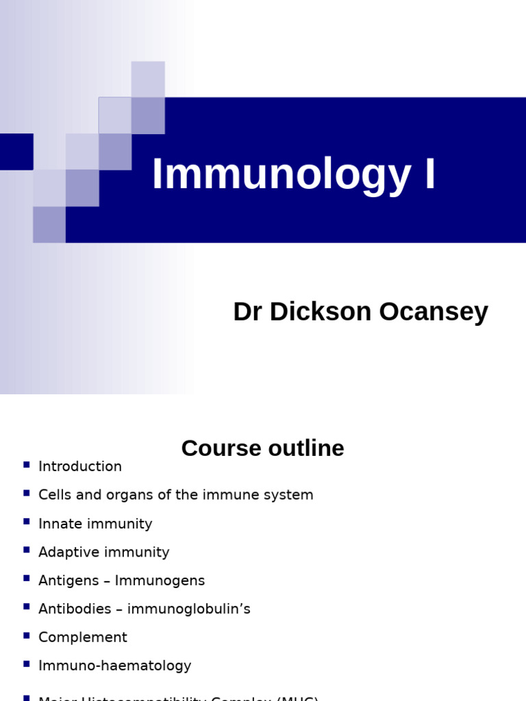 Immunology Course Overview and Concepts | PDF | Immune System ...