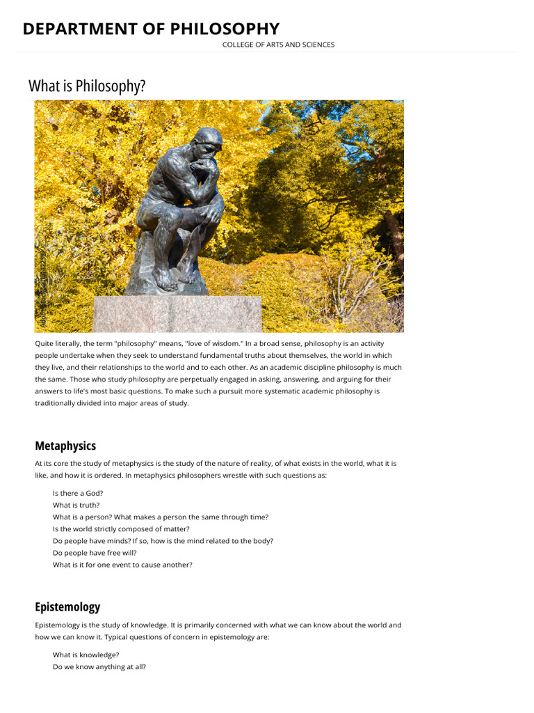 RPE-01!1!2-What Is Philosophy - Department of Philosophy | PDF | Reason ...