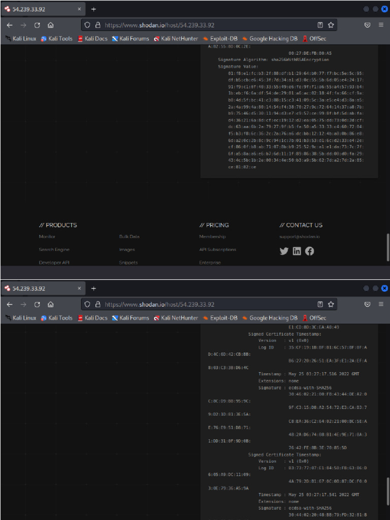 Amazon Footprinting Screenshots | PDF