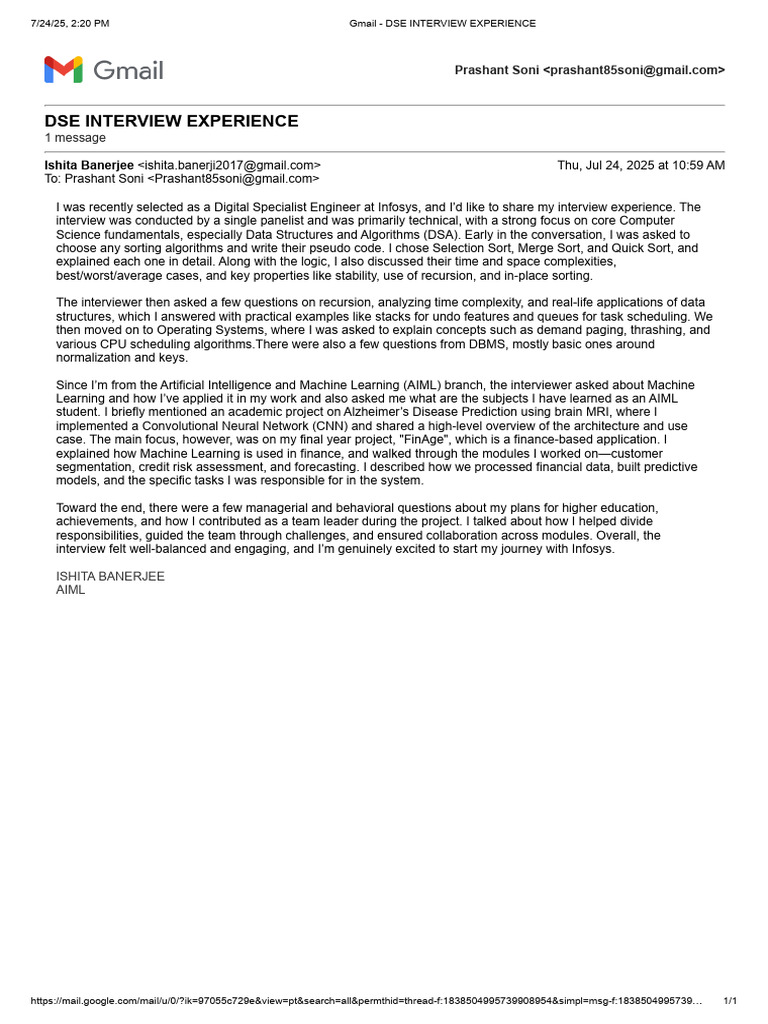 Infosys Digital Specialist Engineer Interview | PDF | Machine Learning ...