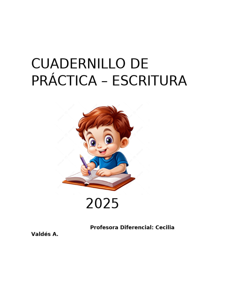 Cuadernillo de Práctica Escritura | PDF
