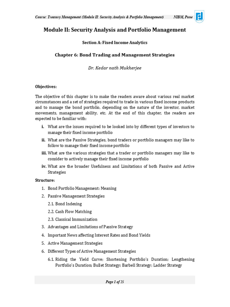 Bond Trading Strategies Explained | PDF | Yield Curve | Bonds (Finance)