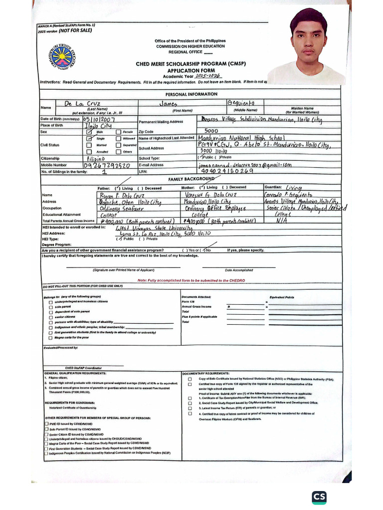 Ched Merit Scholarship 2025 | PDF