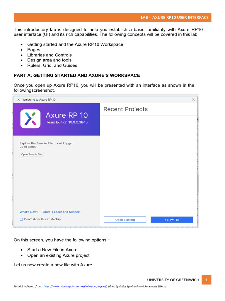 Lab 2 - Axure RP10 User Interface | PDF | Menu (Computing) | Software Engineering