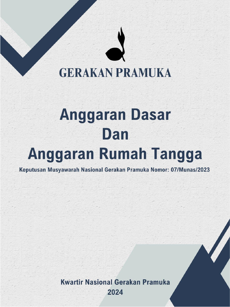 AD ART Gerakan Pramuka Munas 2023 | PDF
