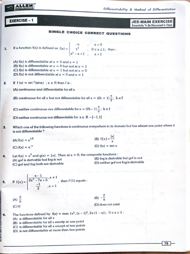Differentiability Module | PDF