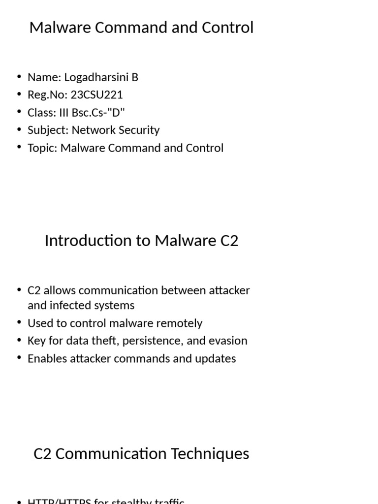 Malware Command and Control Horizontal | PDF