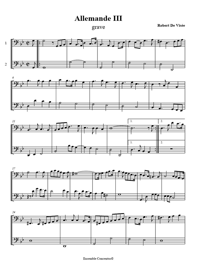 Allemande III | PDF