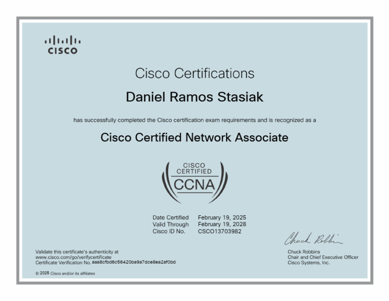 Cisco Certified Network Associate Certificate | PDF