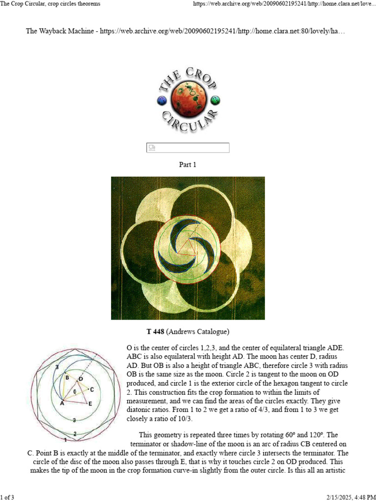 Crop Circle Geometry and Astronomy | PDF | Circle | Mercury (Planet)