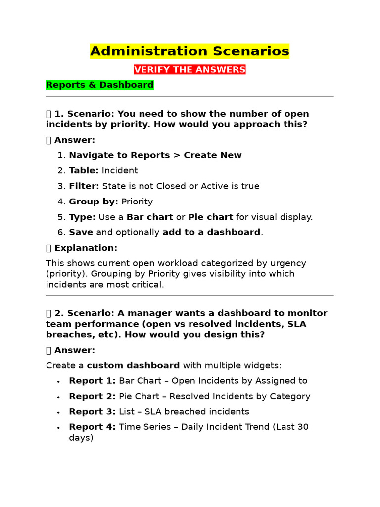 Administration Scenarios | PDF | Service Level Agreement | Access Control