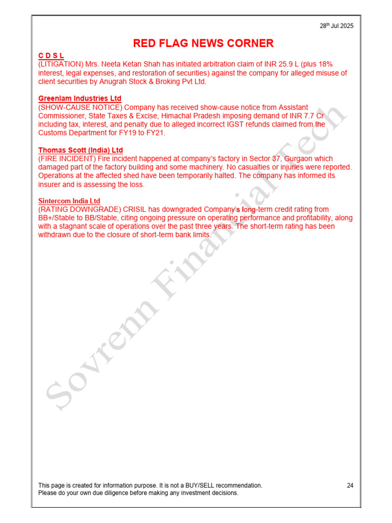 Red Flag News Corner Update | PDF