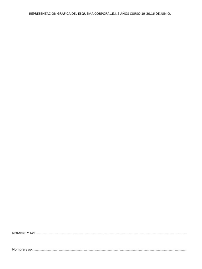 Representacion Grafica Del Esquema Corporal | PDF