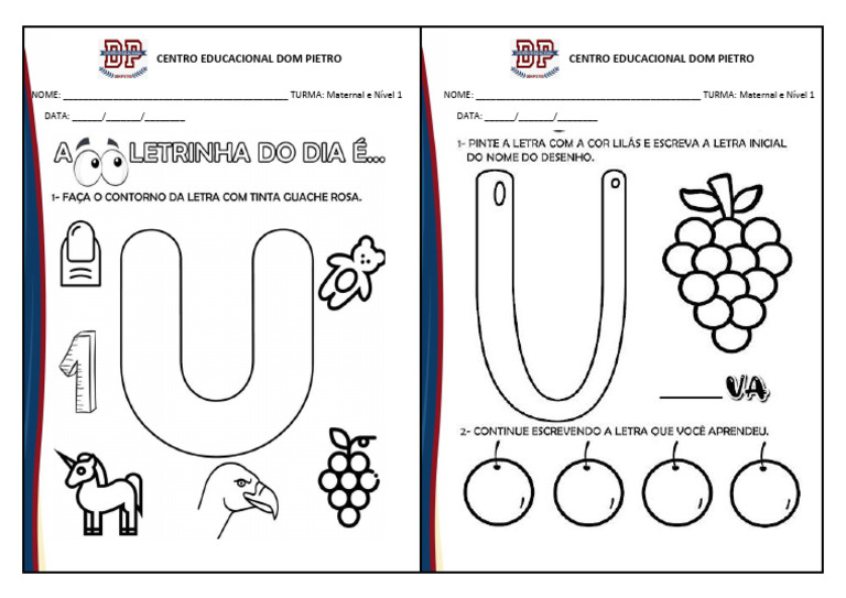 Ficha de Registro - Maternal e Nível 1 | PDF