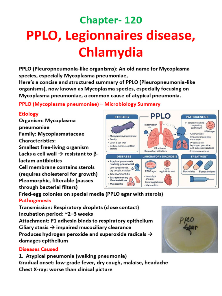 PPLO and Its Role in Atypical Pneumonia | PDF | Medical Specialties ...