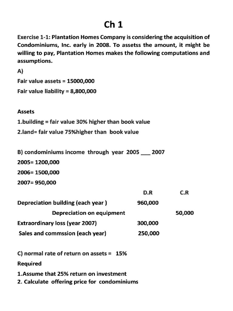 CH 1 Advanced Final Reversion | PDF