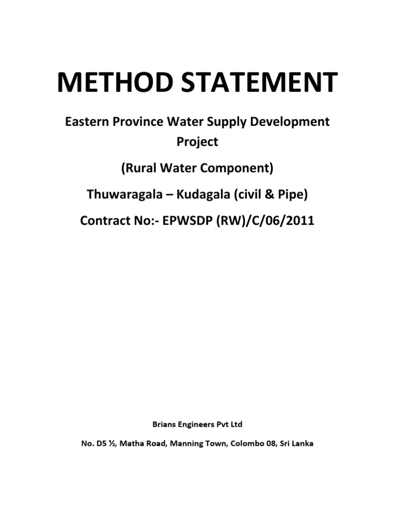 Method Statement | PDF | Construction Aggregate | Concrete