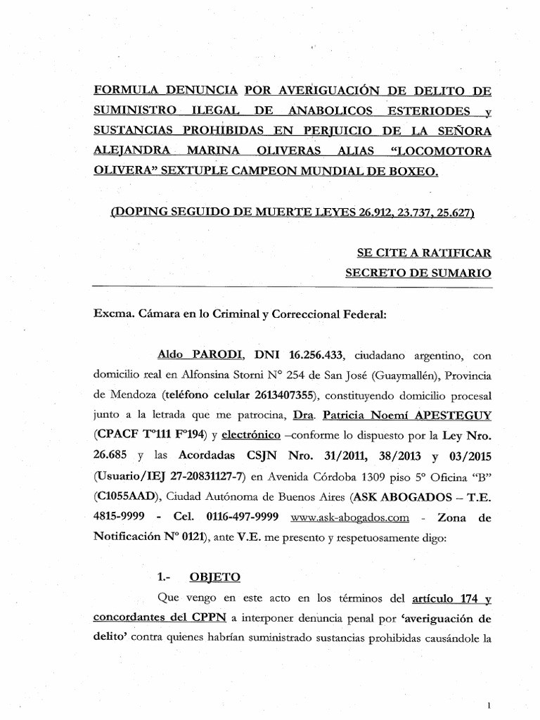 Formula Denuncia | PDF