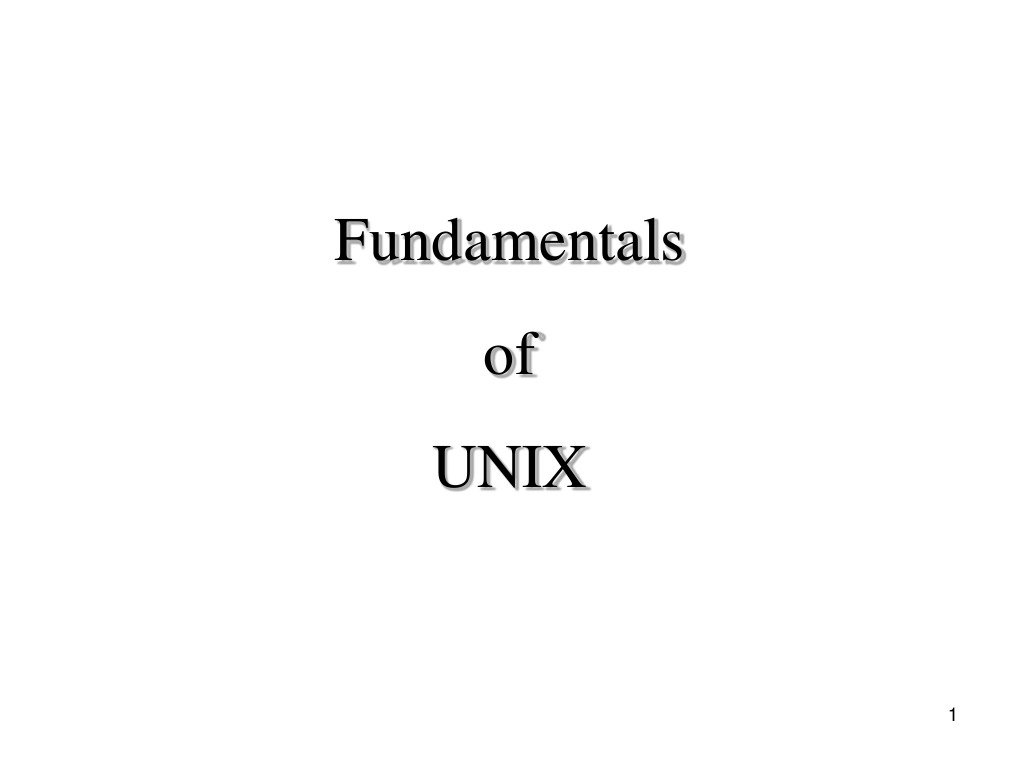 Fundamentals of UNIX | Download Free PDF | Operating System | Command Line Interface