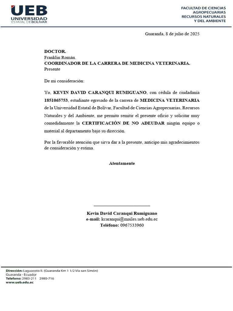 Certificado de No Adeudar Cardenas | PDF