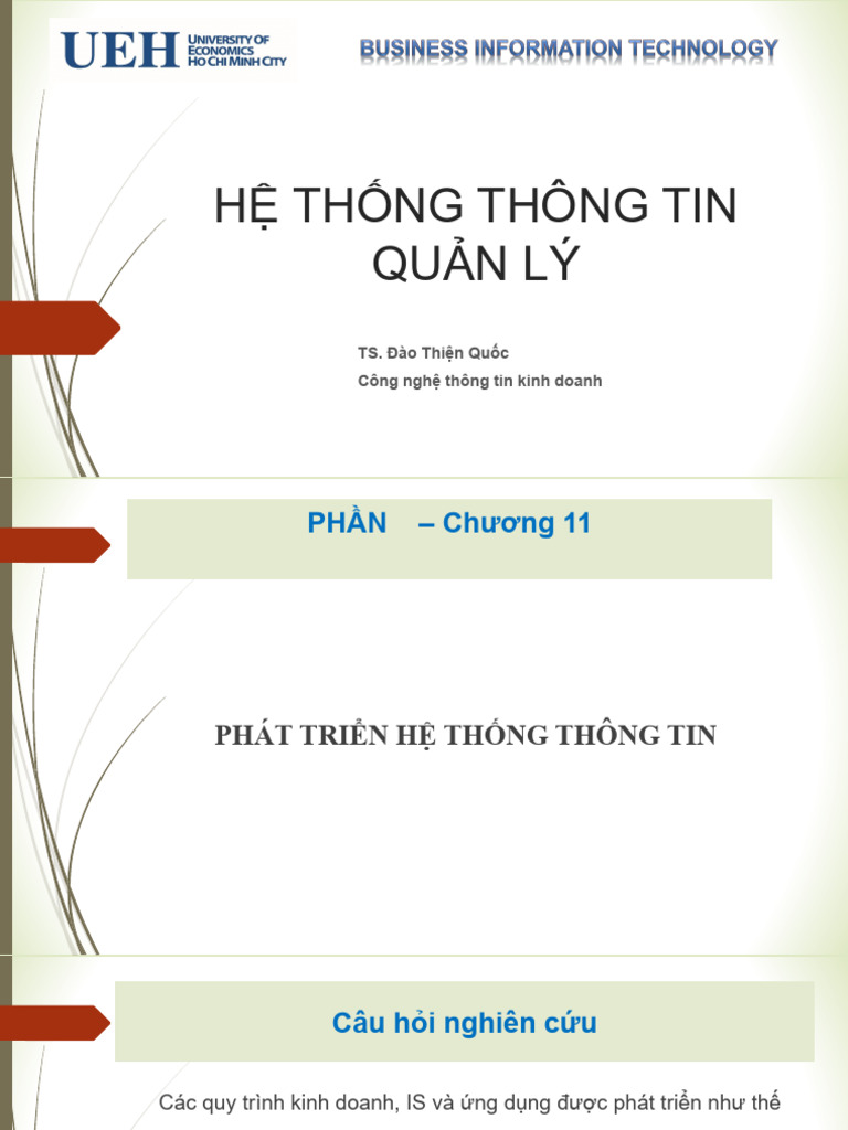 Phần 4 - Chương 11 Chapter 12 - Information Systems Development | PDF