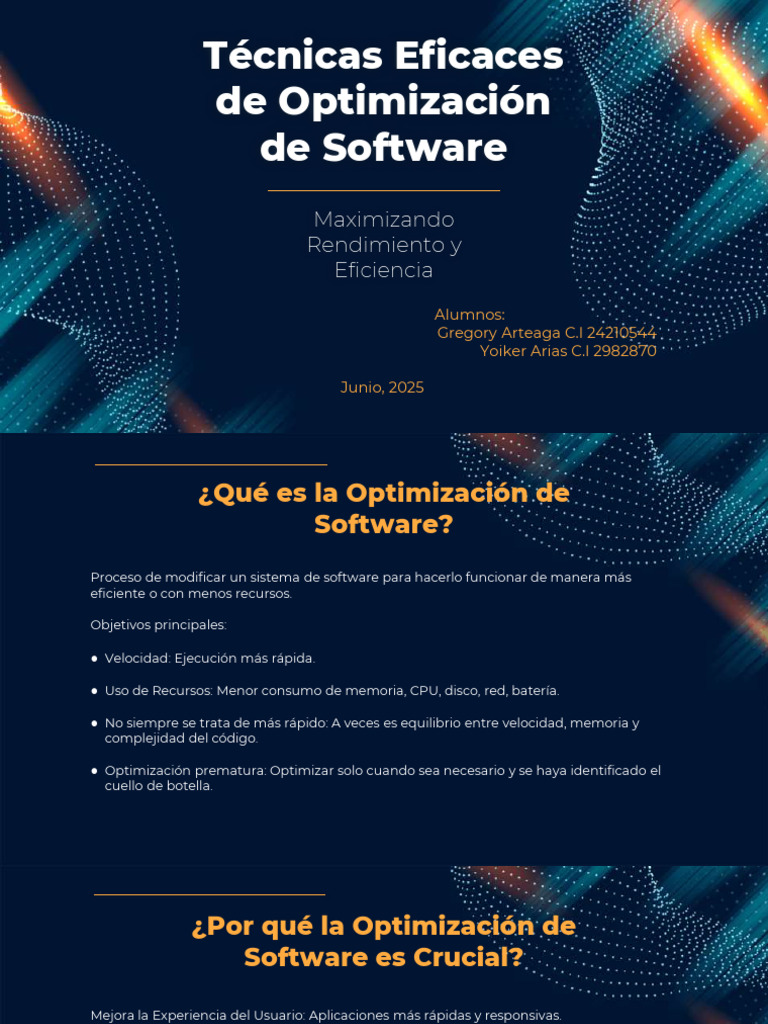 Técnicas de Optimización de Software | PDF | Programa de Optimización ...