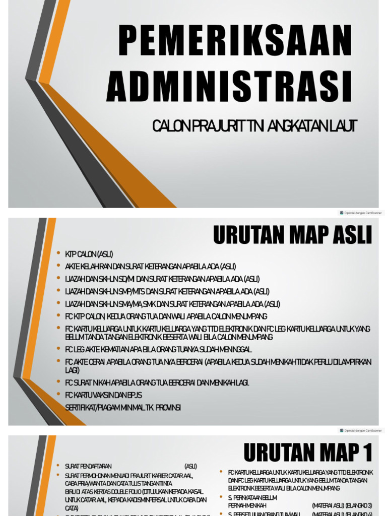Pemeriksaan Administrasi Caba Cata | PDF
