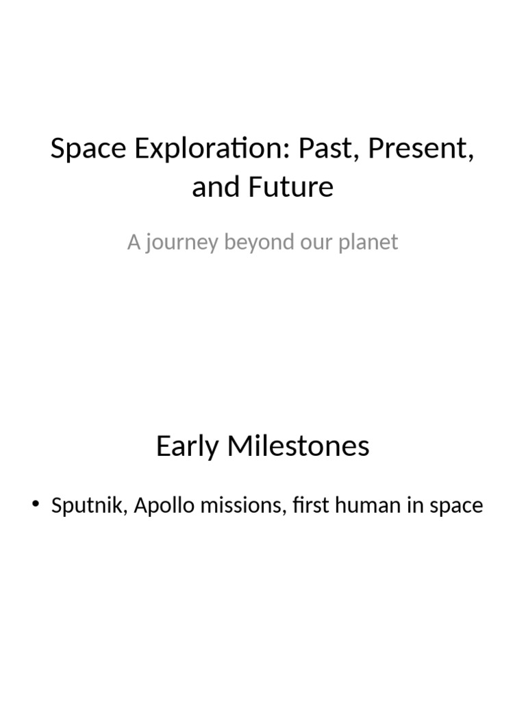 Space Exploration Presentation | PDF
