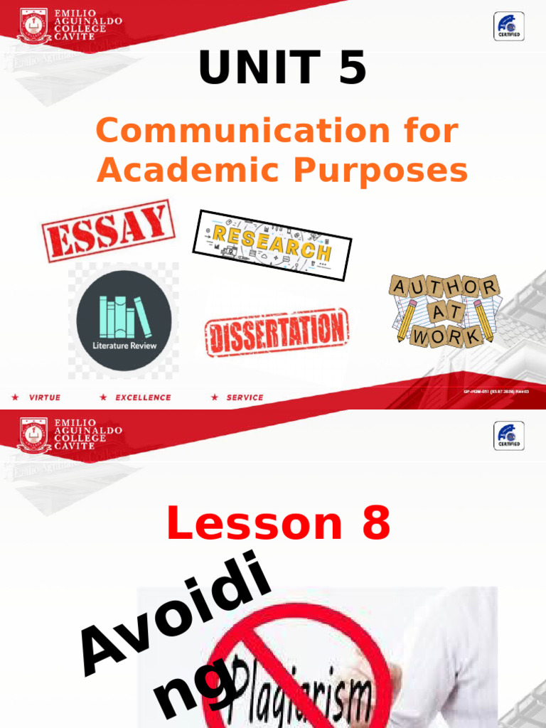 UNIT 5 Lesson 8 Avoiding Plagiarism | PDF | Plagiarism | Walden