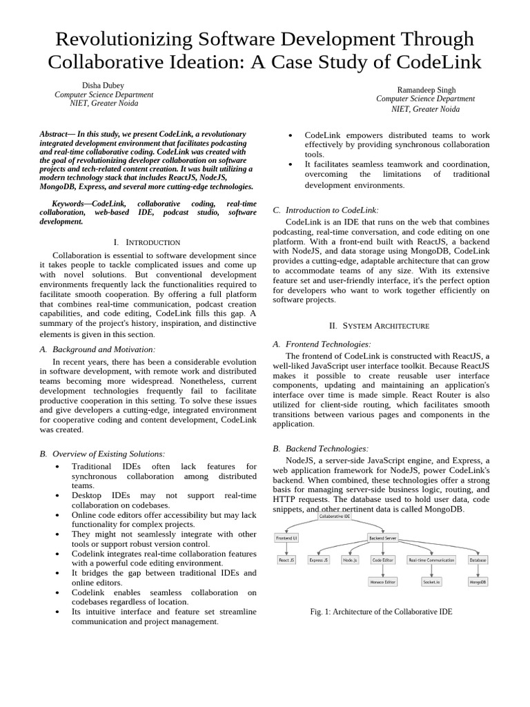 Reimagining Software Collaboration With CodeLink | PDF | Integrated Development Environment ...