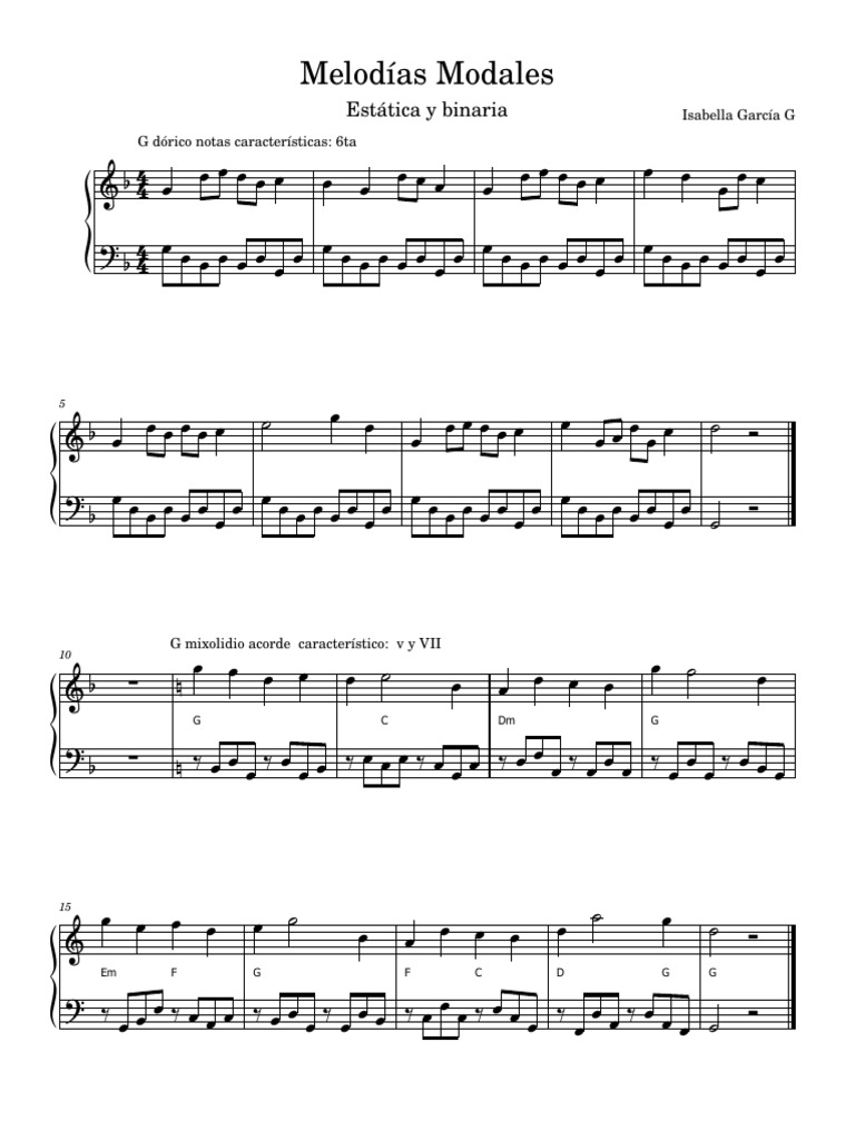 Melodías Modales y Acordes Musicales | PDF