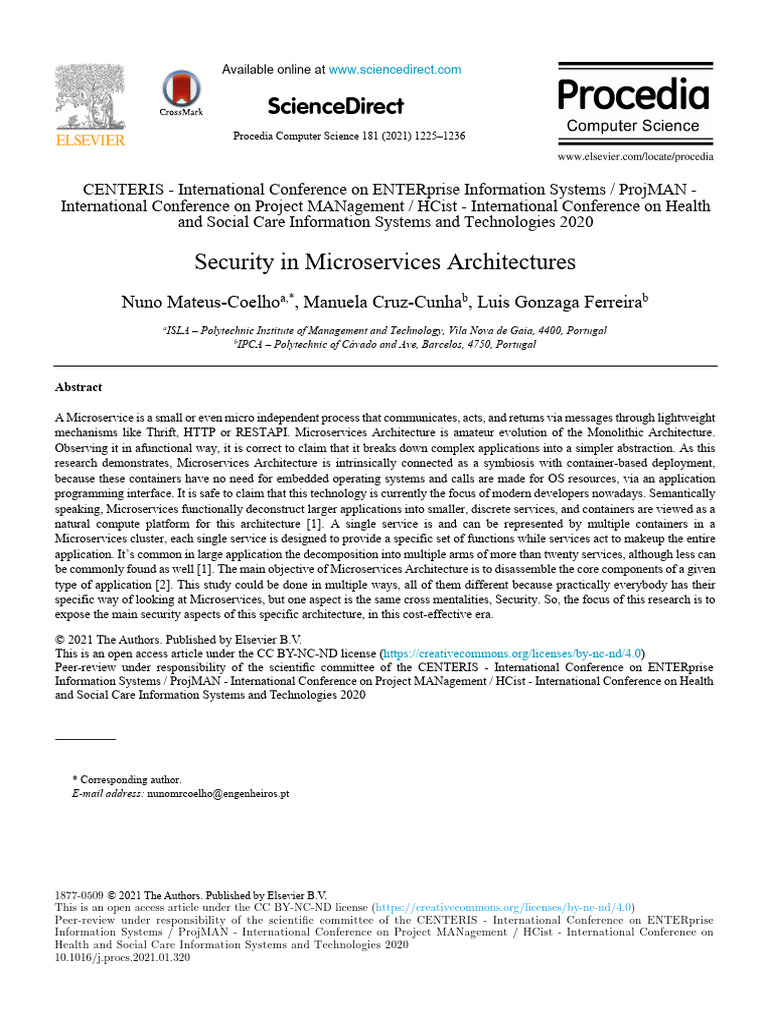Security in Microservices Architectures | PDF | Transport Layer Security | Proxy Server