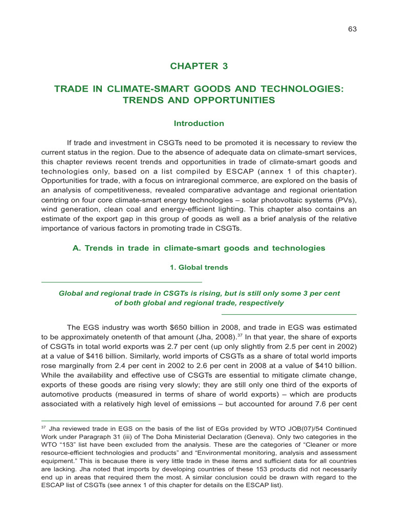 Climate-Smart Goods Trade Trends | PDF | Photovoltaics | Solar Power