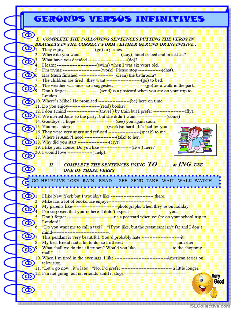 Gerunds Vs Infinitives - Practice | PDF | Chess Theory | Chess