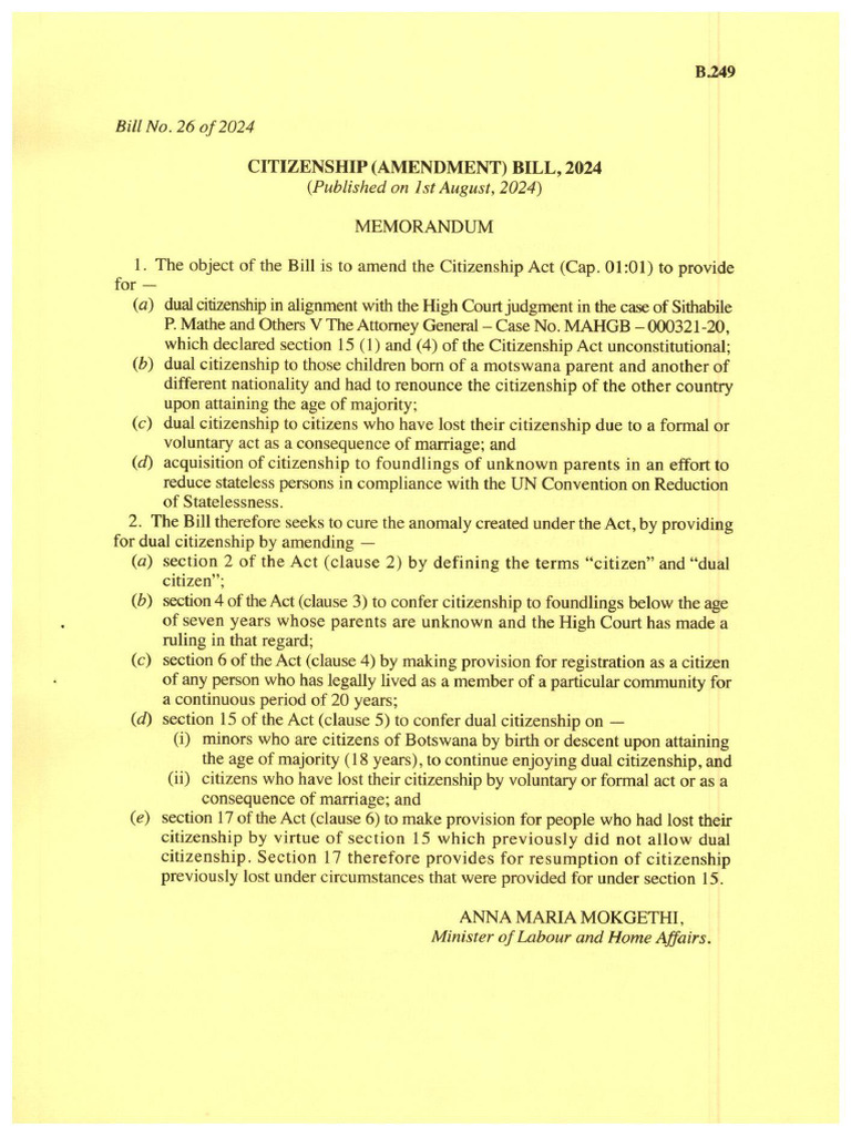 Citizenship (Amendment) Bill, 2024 | PDF