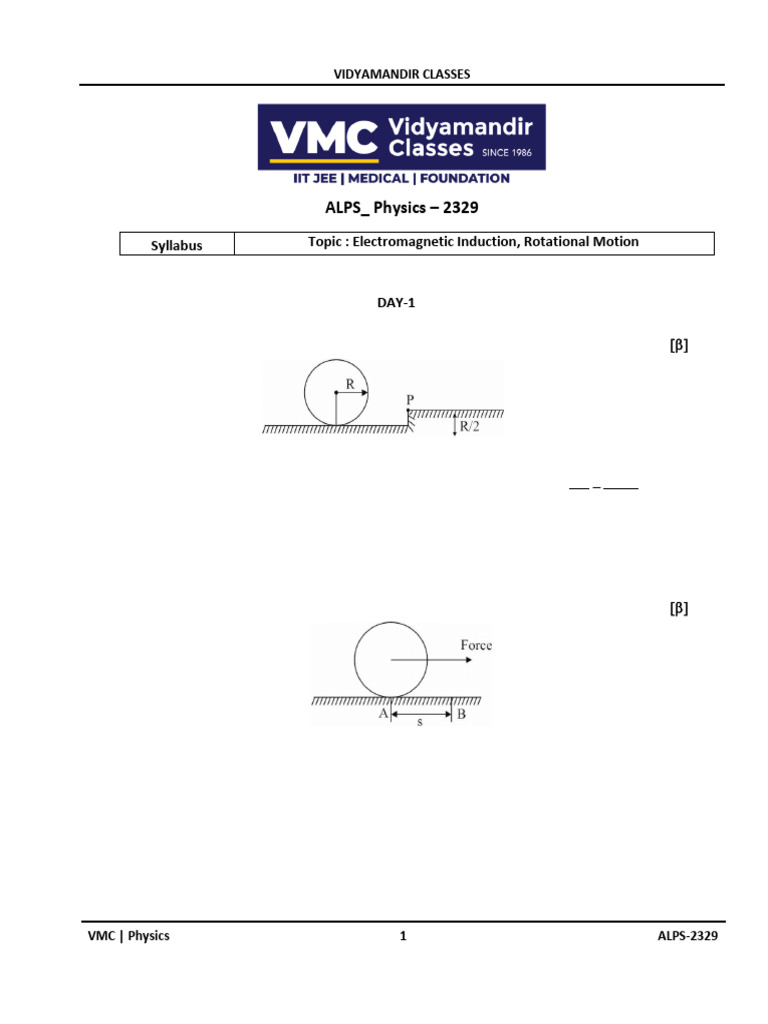 ALPS 2329 Physics Assignment Paper | PDF | Inductor | Inductance