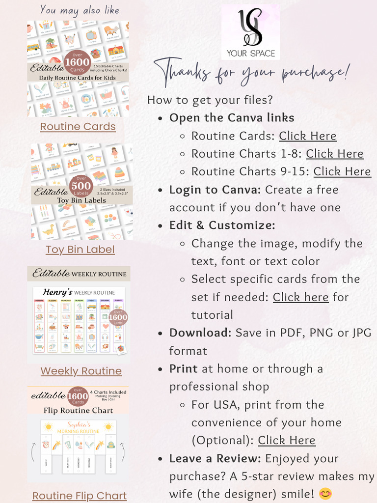 Accessing and Customizing Canva Files | PDF